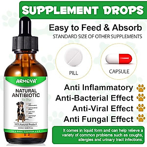 Natural Antibiotics for Dogs - Dog Antibiotics - Antibiotics for Dogs - Pet Antibiotics - Natural Antibiotics for Dogs - Organic Ingredients - Dog Multivitamin 60ml