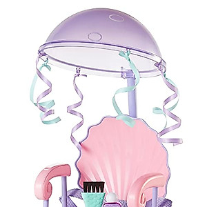 American Girl WellieWishers 14.5-inch Doll Seashell Salon Playset with Hair Extensions that Change Color, For Ages 4+