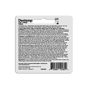Dentemp Maximum Strength Loose Cap and Lost Filling Repair - Dental Repair Kit for Instant Pain Relief (Pack of 1)