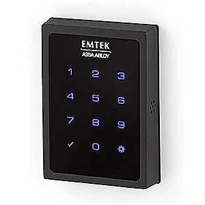 Emtek Empowered Motorized Touchscreen Keypad Smart Deadbolt - Connected by August, Flat Black Coated (US19), Model: EMP1101US19