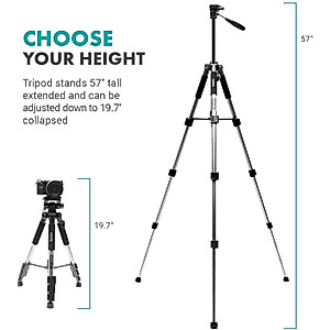 Movo iVlog1 Vlogging Kit for iPhone with Fullsize Tripod - Lightning Compatible Vlog Kit - Accessories: Shotgun Mic, Tripods, LED Light, Wide-Angle Lens for YouTube Starter Kit or iPhone Vlogging Kit