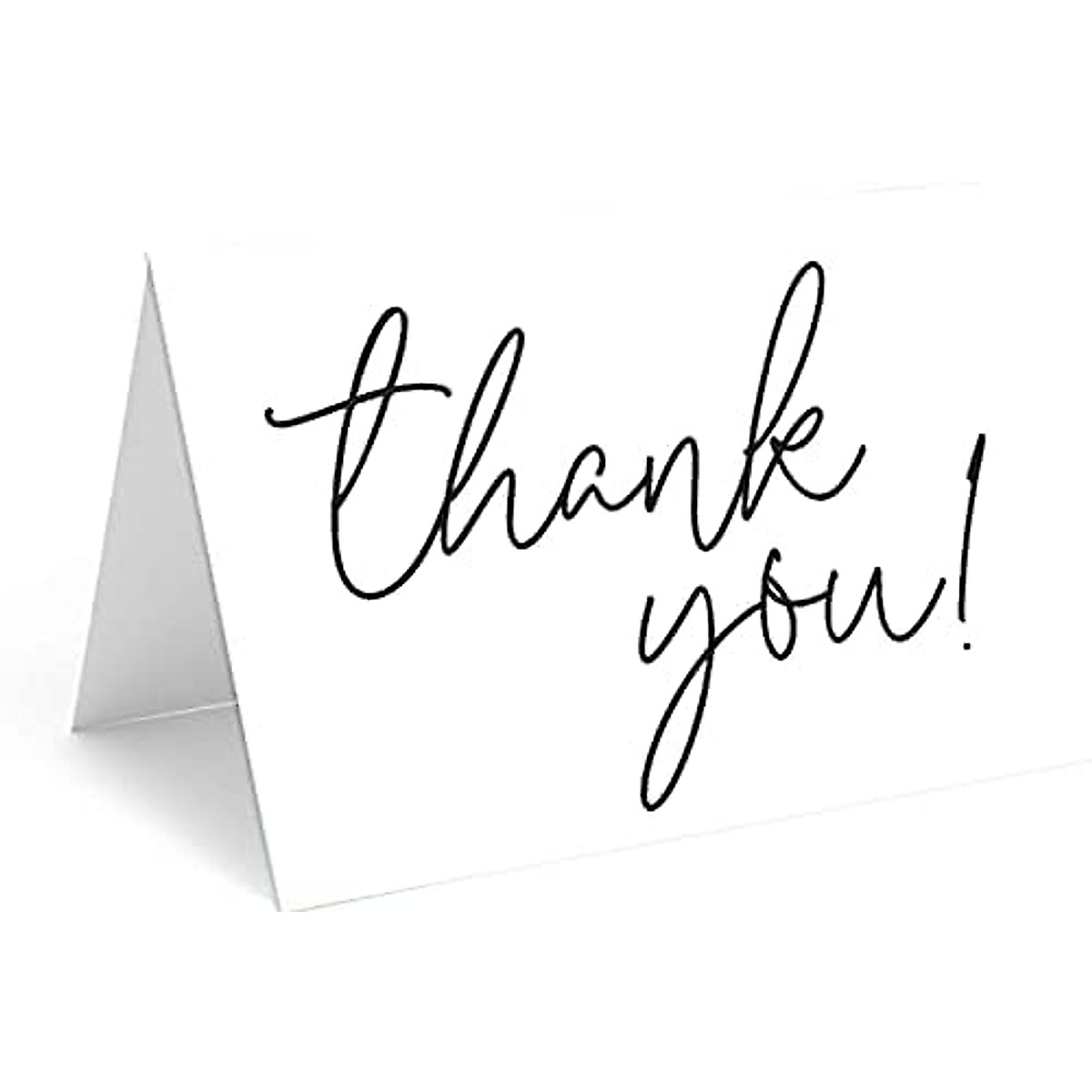 Red Door Inspirations 5x7 Thank you Note Cards with Envelopes (Black and White Thank You)