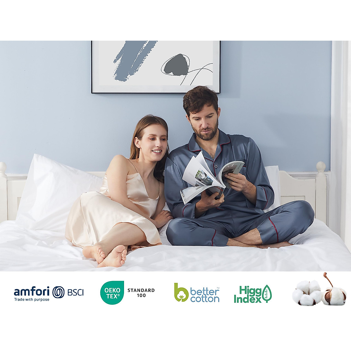 HOMTEC Pillow Cases, Standard Queen Size Cotton Percale Weave Pillowcases, Pre-Shrunk Breathable and Hypoallergenic Pillowcases, Set of 2 (2 Piece Standard/Queen 20 Inch x 30 Inch, White)