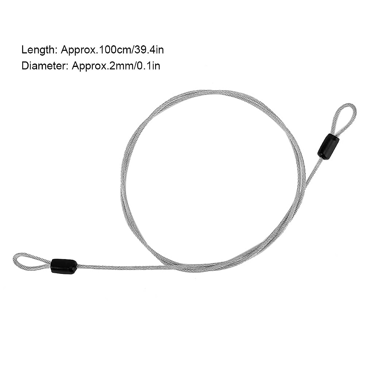 Haowecib Cable Bicycle Lock, Exquisite Stainless Steel Cable Lock for Bicycle for Bike(Silver)