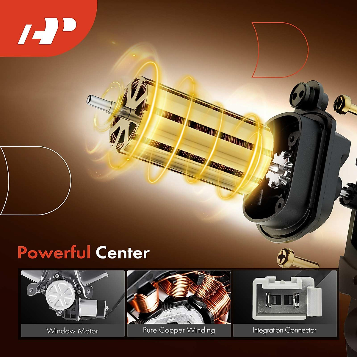 A-Premium Power Window Regulator and Motor Assembly Replacement for Ford Mustang 1994-2004 Front Right Passenger Side