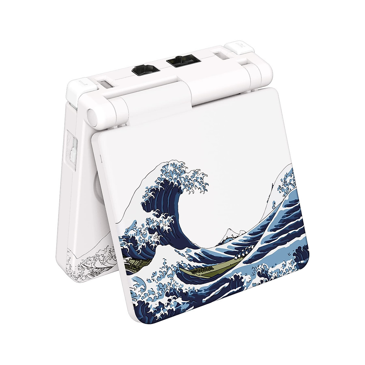 IPS Ready Upgraded eXtremeRate The Great Wave Custom Replacement Housing Shell for Gameboy Advance SP GBA SP – Compatible with Both IPS & Standard LCD – Console & Screen NOT Included