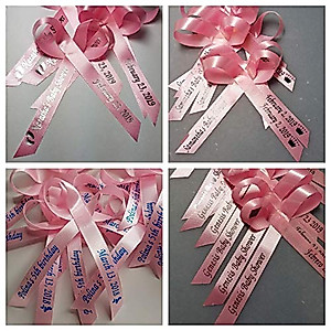 Personalized Ribbons for Bridal Shower Wedding Party Favors or Baby Showers, Fully Assembled - Custom Made Pack of 25