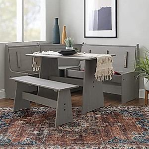 Linon Home Decor Products Grey Corner Dining Set by Linon Leyton Nook
