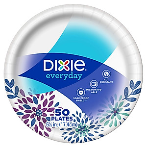 Dixie Paper Dessert Plates, 6 7/8" Inch, 50 Ct (3)