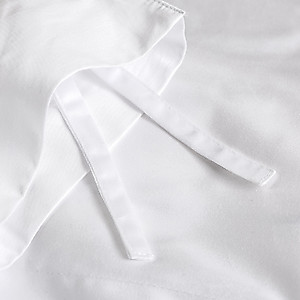 Peru Pima, Duvet Cover Set with 3 Pieces, 415 Thread Count, Percale, 100% Peruvian Pima Cotton, Full/Queen Size, White Solid Color