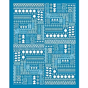 OLYCRAFT 4x5 Inch Tribal Geometric Clay Stencils Tribal Pattern Silk Screen for Polymer Clay Floral Silk Screen Stencils Mesh Transfer Stencils for Polymer Clay Jewelry Making