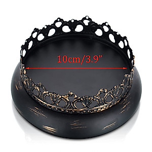 Decorative Candle Holder Bird Cage - Set of 2 Cage Lanterns for Candleholder Shabby Chic Country Home Decoration Table Centerpiece Mantel Decor, 10’’/12’’ Tall, Distressed Ivory