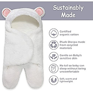 Jam Naturals- Baby Swaddle Blanket, Cute Bear Organic Receiving Swaddling Wrap, Newborn Baby Girl Soft Plush Registry Gift (Pink 0-3)