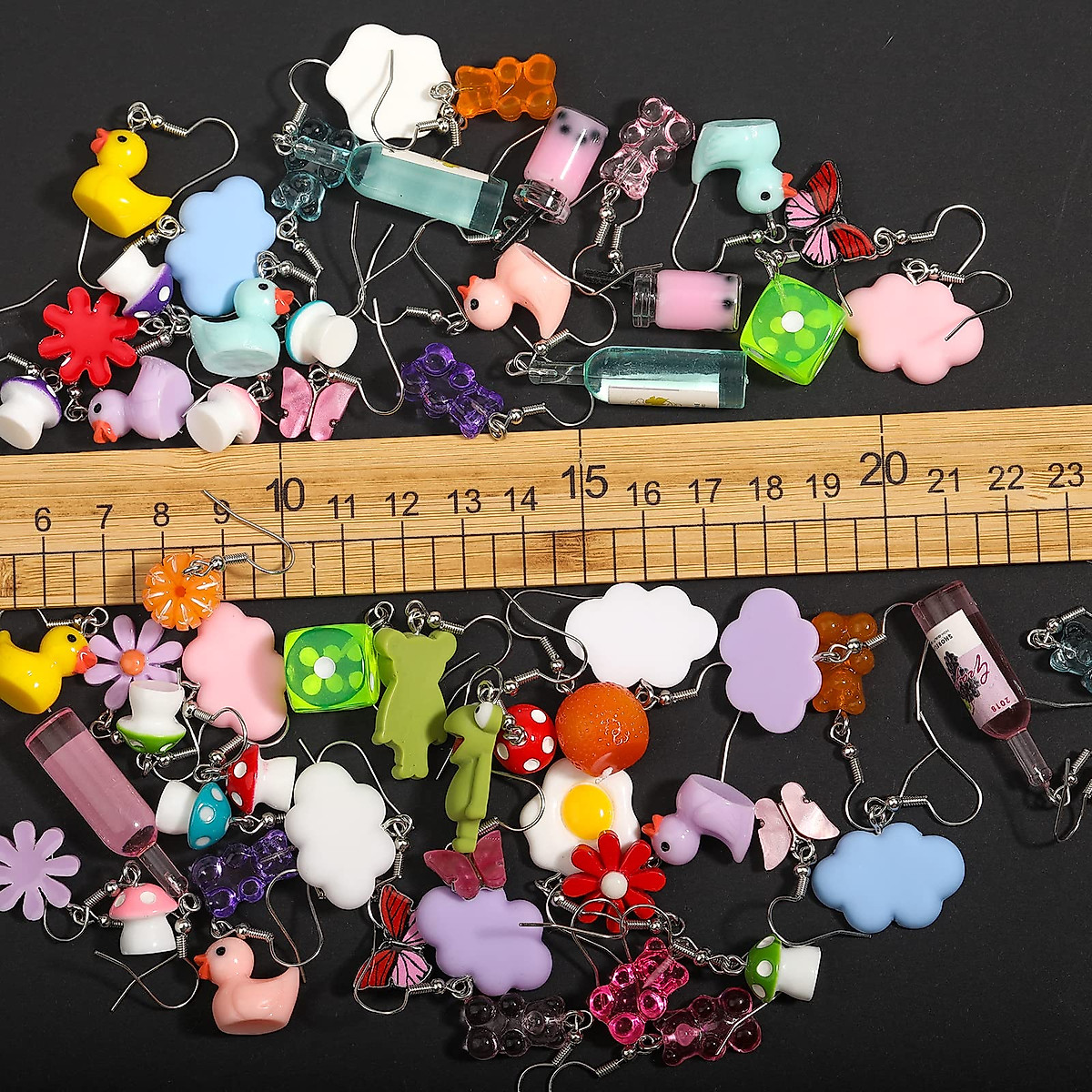 30 Pairs Fun Earrings Cute Earrings Weird Earrings, Zinc Y2k Aesthetic Funny Funky Earrings Kawaii Earrings Cool Indie Earrings for Women Mmultipack