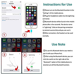 rosyclo 2 Pack Lightning Wired Earbuds Headphones, iPhone in-Ear Stereo Headphones Built-in Microphone Volume Control Earbuds Compatible iPhone 13/12/11/X/8/7/iPad iOS White