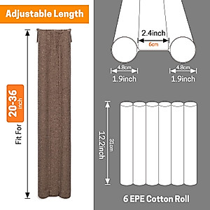 VISEMAN Under Door Stopper, Door Noise Blocker, Adjustable Door Sweeps Window Blocker, Door Bottom Weather Stripping, 20 to 36" Clear Self Stick Door Bottom