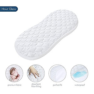 Magik & Kover Waterproof Replacement Bassinet Mattress, Waterproof Bassinet Mattress Pad Cover and 100% Cotton Sheet(Grey)