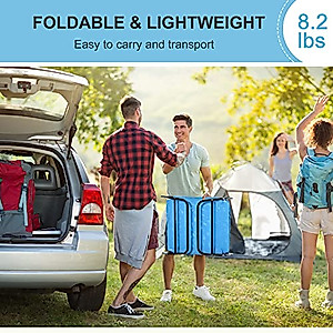 Outsunny Folding Chaise Lounge Chair, Pool Sun Tanning Chair, Outdoor Lounge Chair with Reclining Back, Breathable Mesh Seat, Headrest for Beach, Yard, Patio, Blue