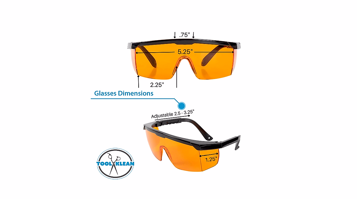 Professional UV Light Safety Glasses - Polycarbonate Shatterproof UVC ...