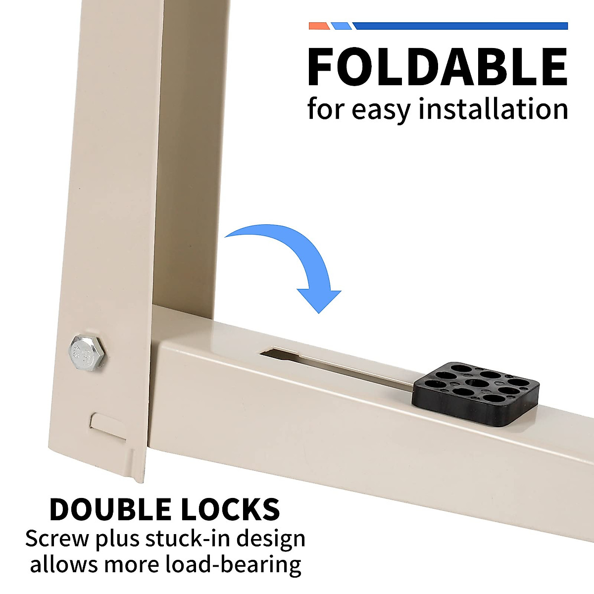 LILIJIA Mini Split Wall Mounting Bracket for 9000-18000 BTU Ductless AC/Heating System, Heavy Duty Foldable Condenser Mounting Brackets