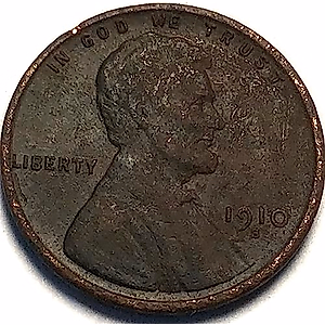 1910 S Lincoln Wheat Cent Penny Seller Fine
