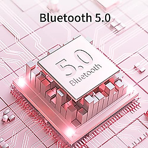 Pink Wireless Earbuds for Girls,Bluetooth Earbuds Hi-Fi Stereo Noise Cancellation Earphones 36H Playtime Bluetooth 5.0 Headphones Touch Control Waterproof Headset with Charging Case/Microphone (Pink)