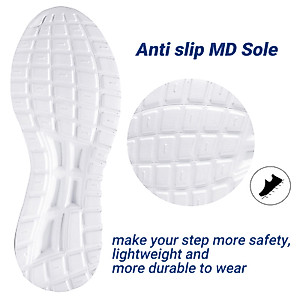 Beita Womens Running Shoes Gym Workout Shoes Walking Sneakers Anti Slip Breathable, Black, 6