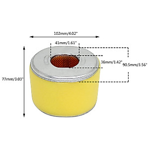 Fullas GX270 Air Filter Compatible with Honda GX240 GX270 8HP 9HP Engine Air Filter Plus Foam, 17210-ZE2-505 Air Filter Replace 17210-ZE2-515, 17210-ZE2-822, 17210-ZE2-821, 17210-ZE2-882 4 Pack