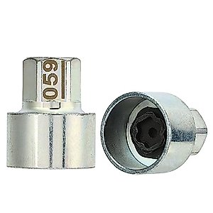 Raguso Anti Theft Lugnut Socket, Wheel Lock Key Simple Installation Sturdy High Strength Metal Professional for Car(059)