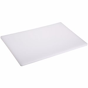 Plastic Cutting Board 12x18 1" Thick White, NSF Approved Commercial Use