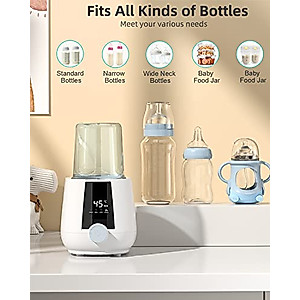 Tizwis Baby Bottle Warmer for Breastmilk or Formula, Fast Baby Milk Warmer with Timer, Smart Temperature Control, Multifunctional Bottle Warmers with Defrost, Thaw, Keep, Heat Baby Food Jars Function