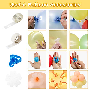 RUBFAC Balloon Pump Electric, Portable Balloon Blower Machine 110-120V 600W Air Balloon Inflator with Balloon Accessories for Balloons Decoration Birthday Parties Baby Showers Weddings (Red)