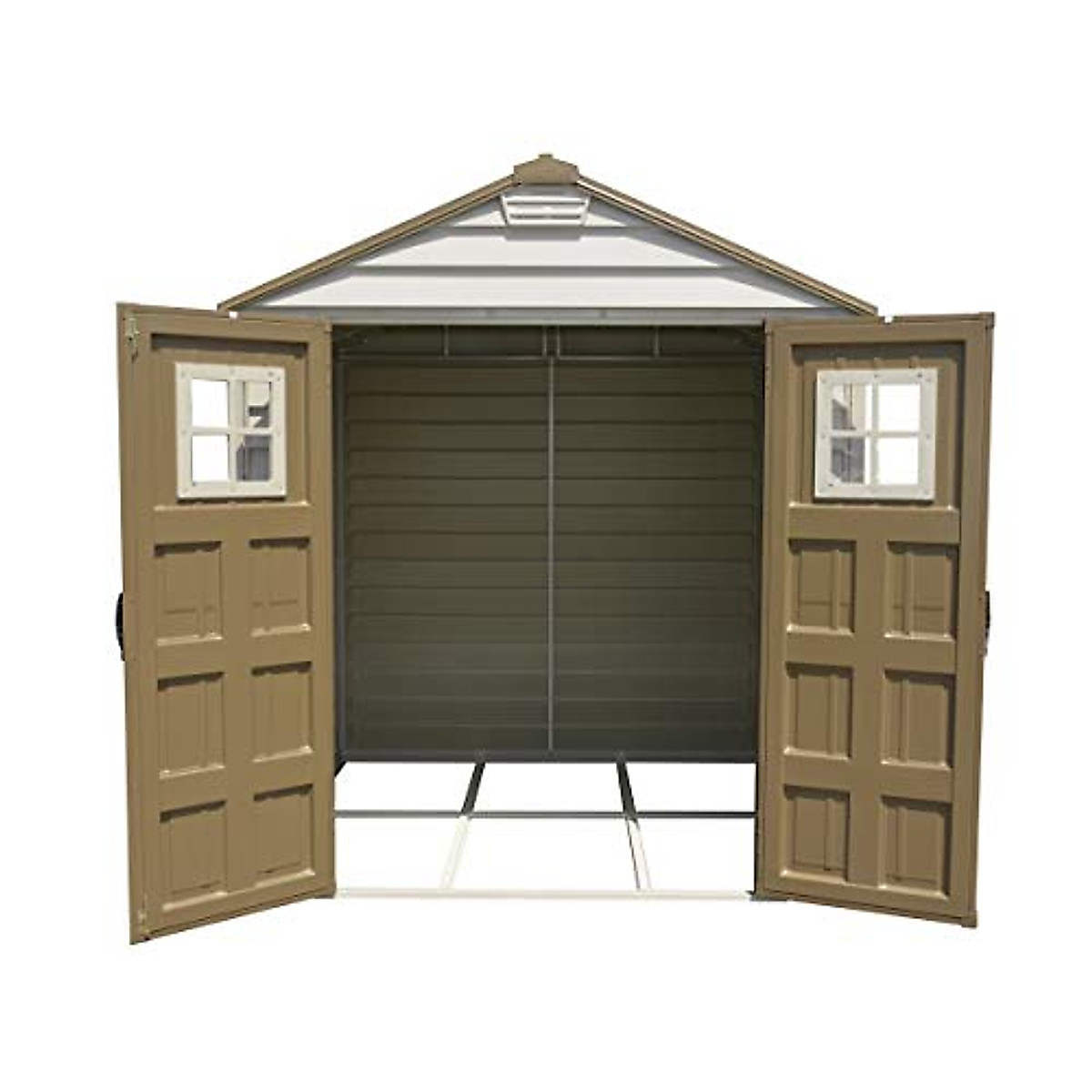 Duramax StoreMax 7 Ft. x 7 Ft. Vinyl Garden Storage Shed | Made of Fire Retardant PVC Resin