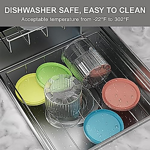 SAMTURUI Ice Cream Containers 24oz Replacement Pints and Lids for Ninja Creami 4 Pack, Compatible with Ninja NC501 NC500 Series/Deluxe Ice Cream Maker, BPA-Free, Dishwasher Safe, Leak Proof