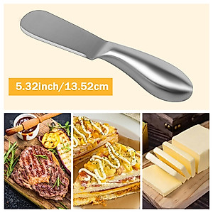 1 Pcs Stainless Steel Cheese Knife Butter Spreader Knife Condiment Knife Multipurpos Kitchen Knife Gadgets for Pastry, Cold Butter, Jam Pastry making (Silver)