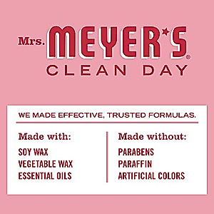 Mrs. Meyer's Soy Aromatherapy Candle, 35 Hour Burn Time, Made with Soy Wax and Essential Oils, Peppermint, 7.2 oz