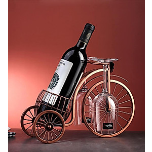 Aomesinc Carriage Wine Bottle Holder, Single Wine Bottle Holder, Wine Racks Countertop, Liquor Rack, Decorative Wine Bottle Rack for Table, Kitchen (Style B)