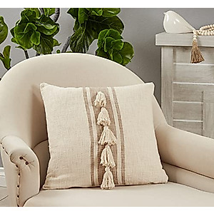 Striped Tassel Pillow