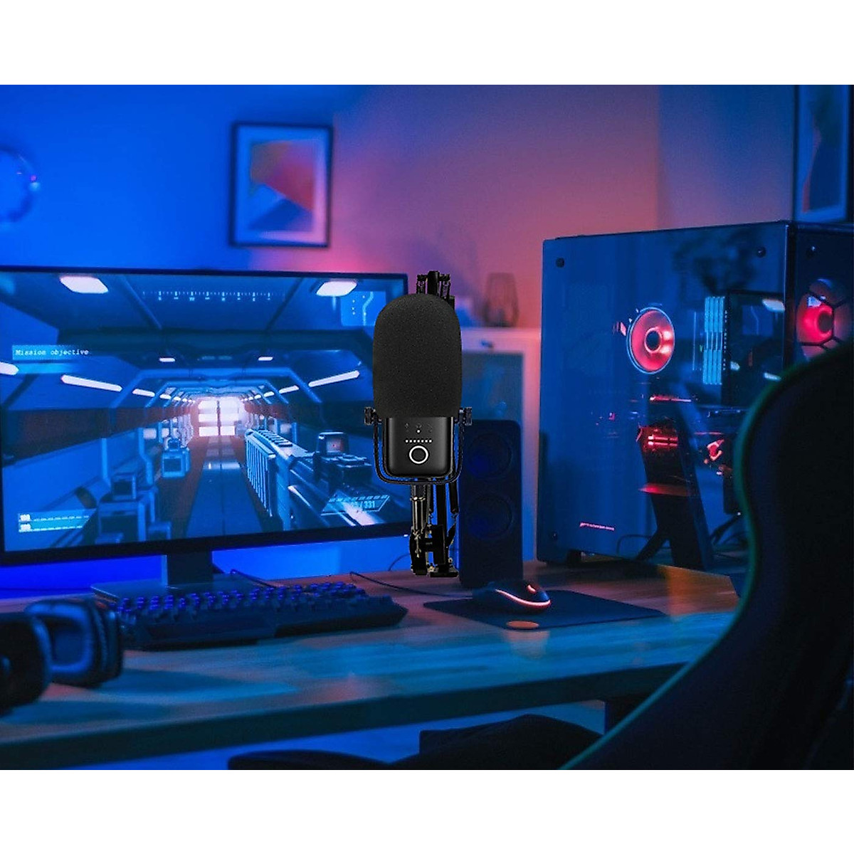 Wave 3 Pop Filter - Professional Mic Windscreen Foam Cover Compatible with Elgato Wave USB Condenser Microphone to Reduce Pops and Hisses by SUNMON