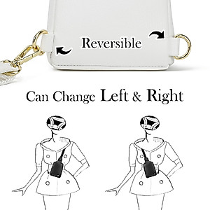 INICAT Travel Small Sling Bag Leather Crossbody Bags for Women Fanny Packs Cross Body Bag for Woman Cross Body Purses(White)