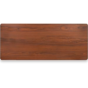 VIVO Dark Walnut 60 x 24 inch Universal Solid One-Piece Table Top for Standard and Sit to Stand Height Adjustable Home and Office Desk Frames, DESK-TOP60D
