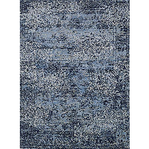 Loloi Viera Vintage Distressed Persian Area Rug, 5'3" x 7'7", Light Blue/Grey