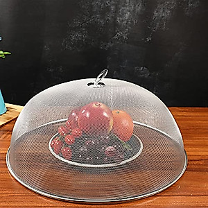 Food Tents 1pc Mesh Food Cover, Stainless Steel Food Tent, Large Screen Food Cover Tent, Metal Mesh Food Cover for Indoor Outdoor Picnic Caming (15.7inch/ 40cm) Picnic Accessories