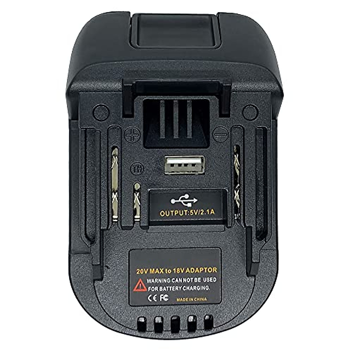 Battery Adapter for Makita 18V Lithium-Ion Cordless Tools, Convert for Milwaukee M18 18V or Dewalt 18V 20V Lithium Battery to Makita 18-Volt BL1830 BL1850 LXT Battery Converter, w/USB Charge Port