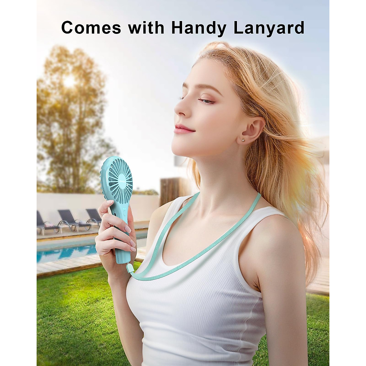 TriPole Mini Handheld Fan Battery Operated Small Personal Portable Fan Speed Adjustable USB Rechargeable Fan Cute Design Powerful Eyelash Fan for Stylish Kids Girls Women Men Indoor Outdoor Travelling