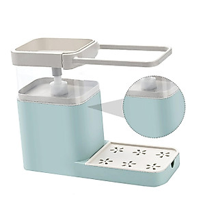 Amosfun 3pcs Shelf Dispenser Soap Pump Towel Hangers Liquid Soap Dispenser Countertop Sponge Holder Sponge Holder for Sink Manual Essence Dispenser Storage Case