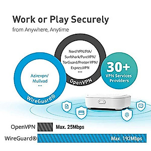 GL.iNet GL-B1300 (Convexa-B) Home AC Gigabit VPN Router, 400Mbps(2.4GHz)+867Mbps(5GHz) High Speed, DDR3L 256MB RAM/32MB Flash ROM, OpenWrt Pre-Installed, Wi-Fi Networking, Power Adapter Included