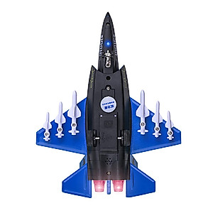 HSOMiD Alloy Planes/Airplane/Aircraft Toy with Pull Back Stealth Bombers and Fighter Planes Black (Blue)