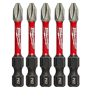 Milwaukee 48-32-4602 Power Bit, 2 Drive, Phillips Drive, 1/4 in Shank, Hex Shank, Steel, Sold as 2 Pack, 10 Count Total