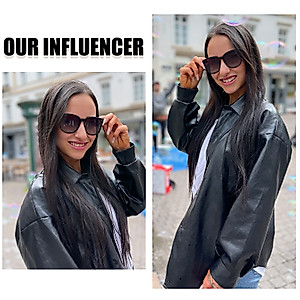 DUCO Retro Round Sunglasses for Women Vintage Polarized Woman Shades Lightweight PC Frame UV400 Protection Sun Glasses W016